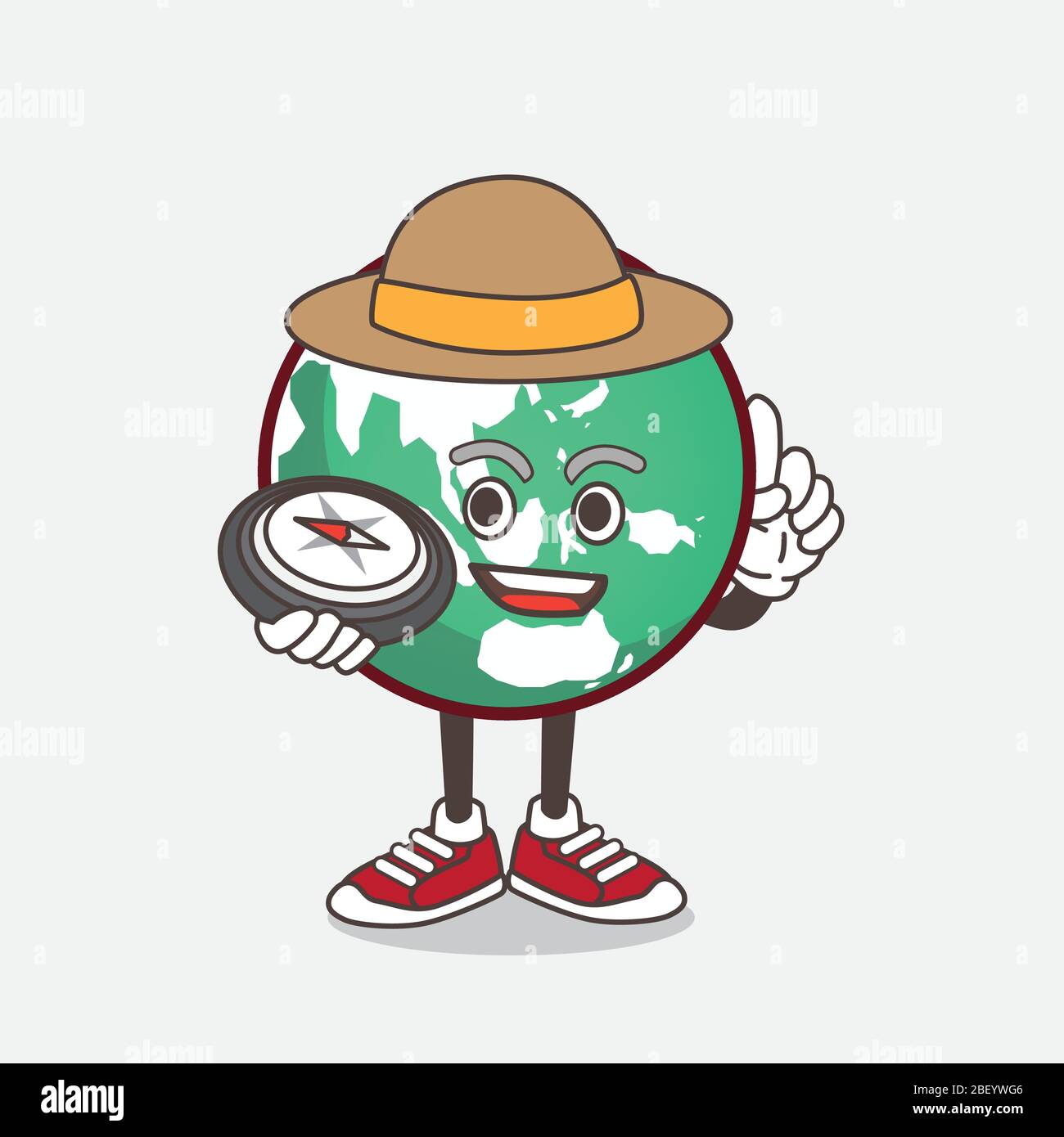 Earth Globe Vector Mascot Illustration Stock Vector Image & Art - Alamy