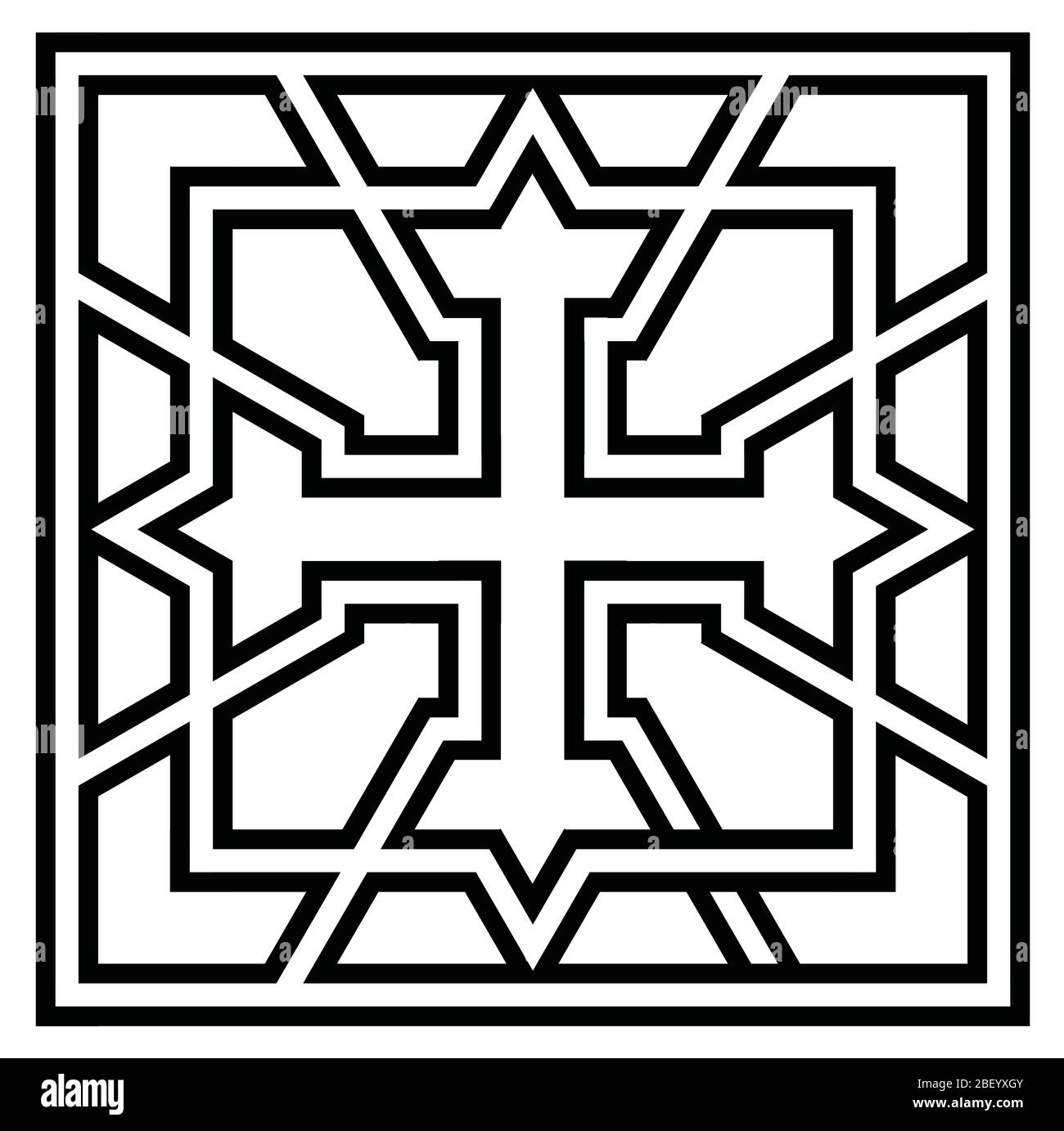 Coptic Cross Outline