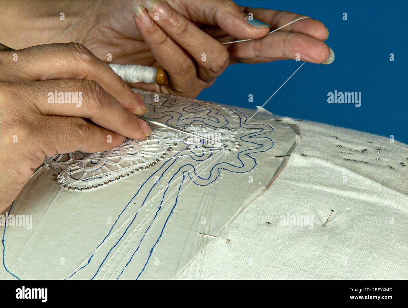 Tombolo lace hi-res stock photography and images - Alamy