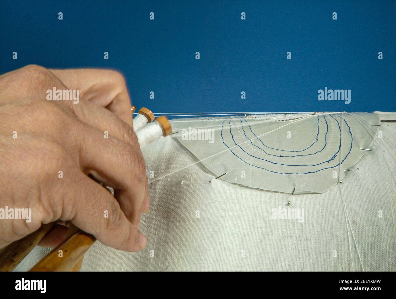 Tombolo lace hi-res stock photography and images - Alamy
