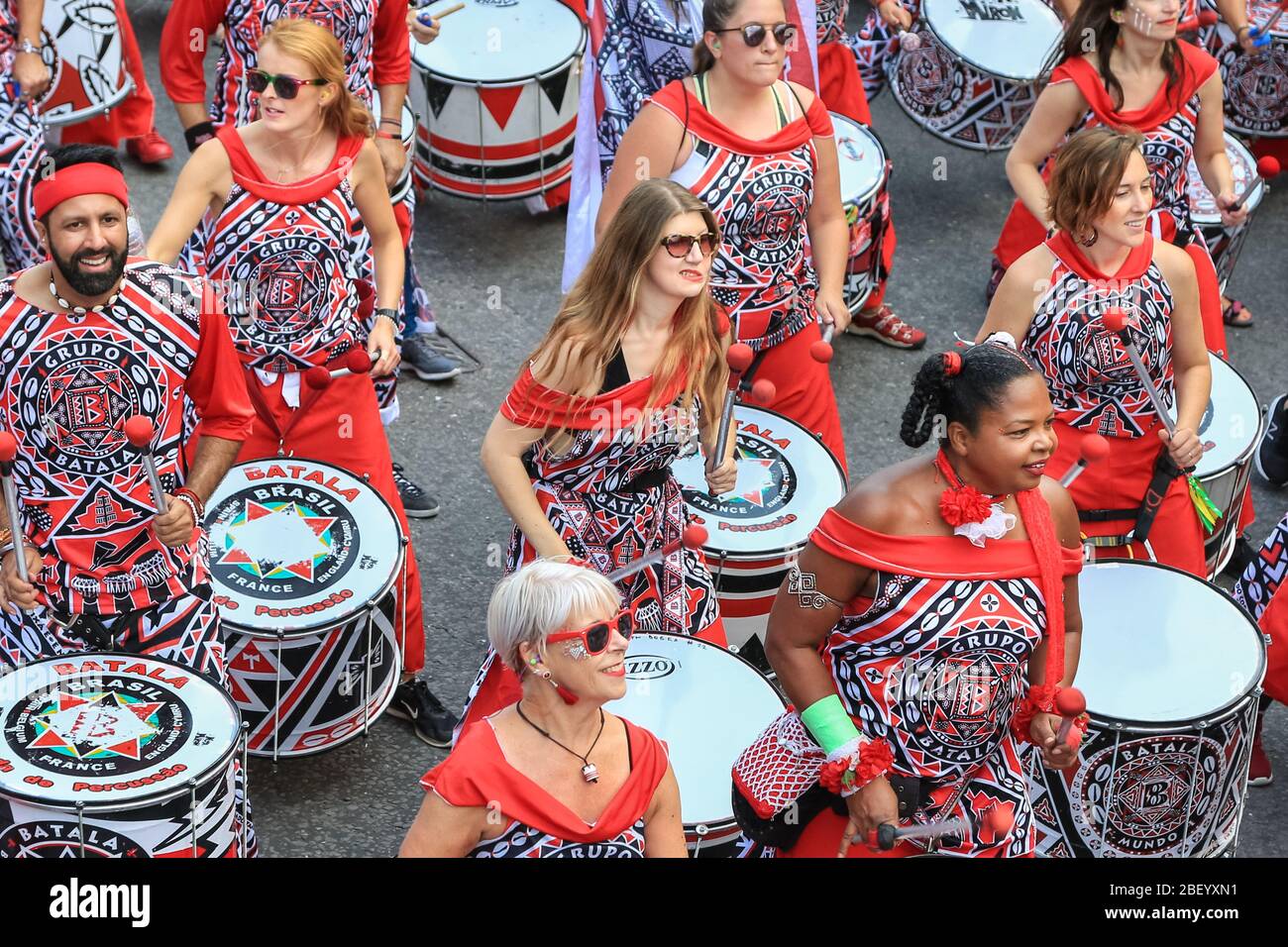 Batala brazilian band steel drummers hi-res stock photography and ...