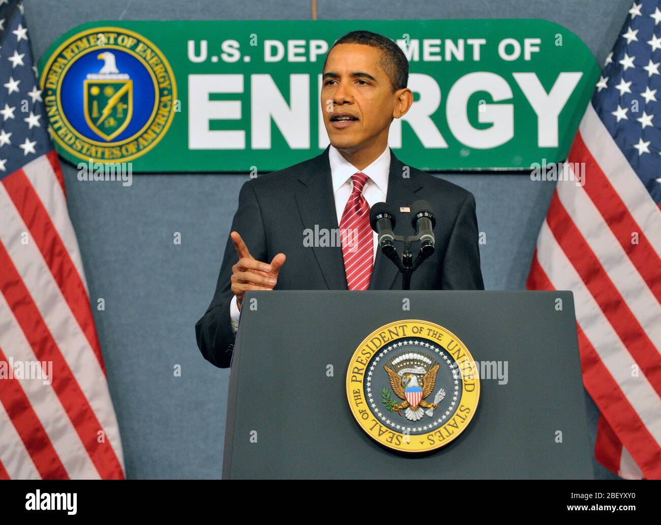 President Barack Obama speaks during a visit to the Department of ...