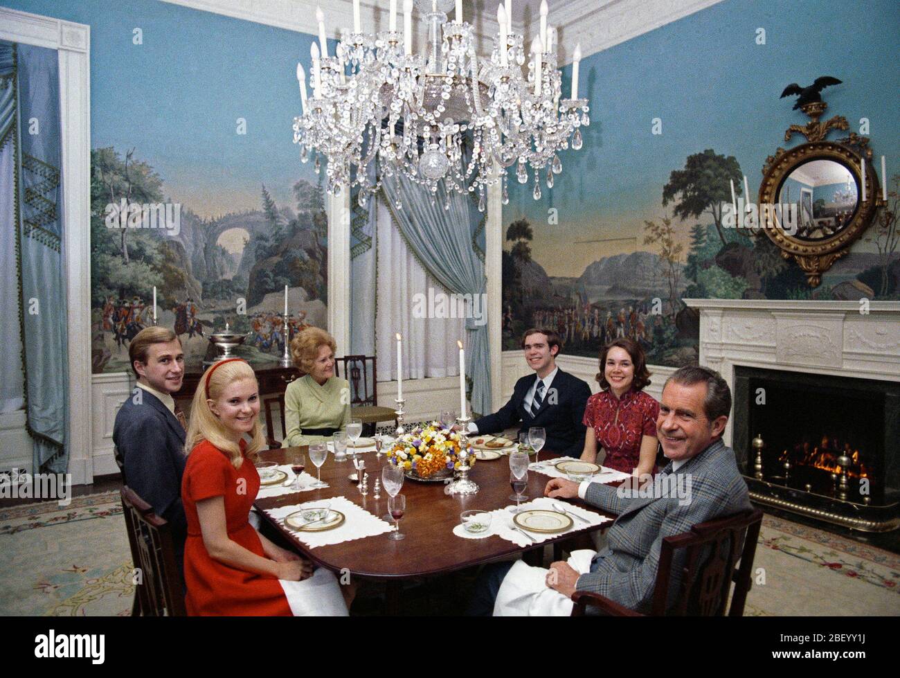Family dinner 1970s hi-res stock photography and images - Alamy
