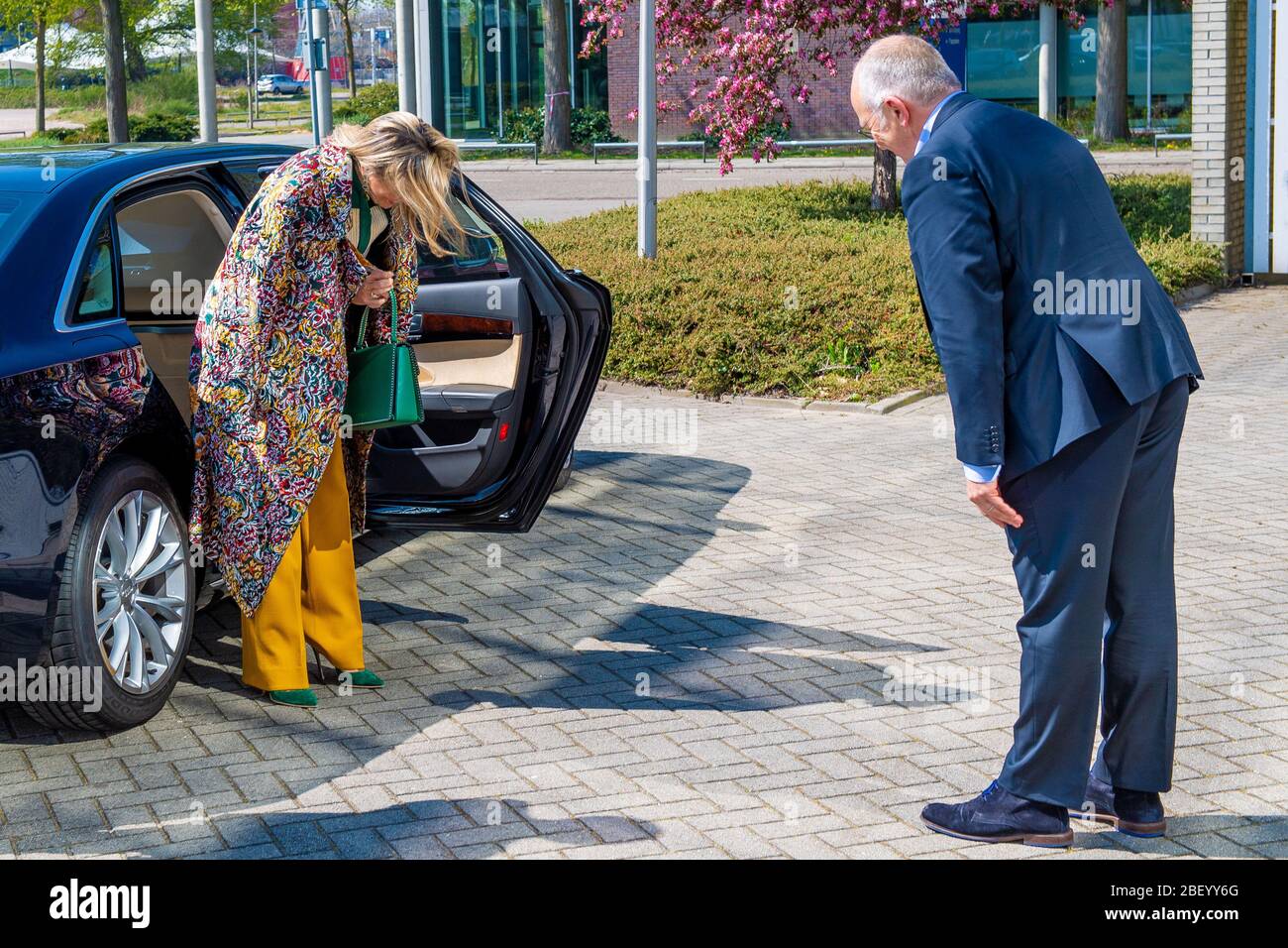Enschede, Netherlands. 16th Apr, 2020. Queen Maxima of The Netherlands ...