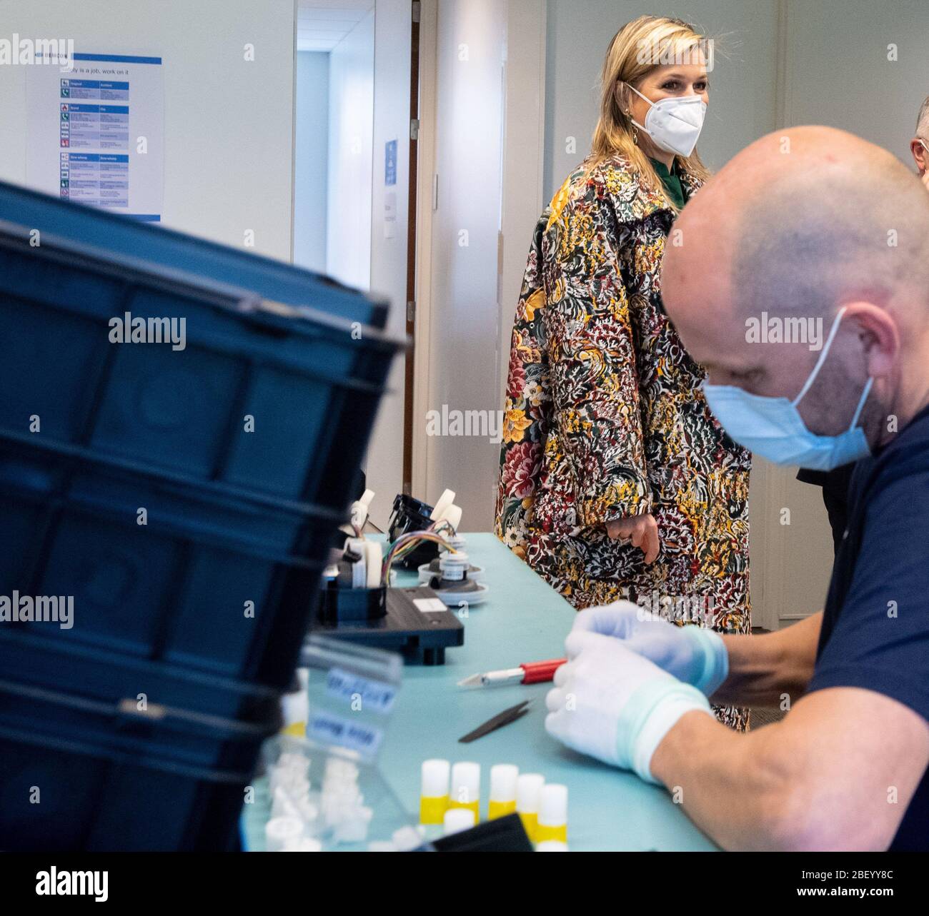 Enschede, Netherlands. 16th Apr, 2020. Queen Maxima of The Netherlands ...