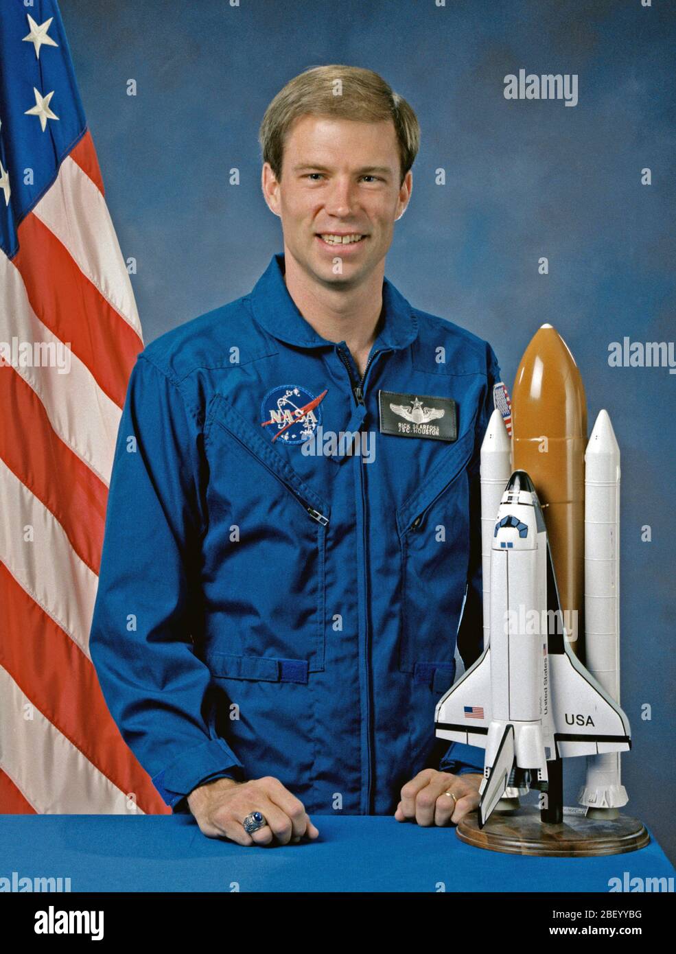 Official portrait of Capt. Richard A. Searfoss, U.S. Air Force ca. 1990 ...