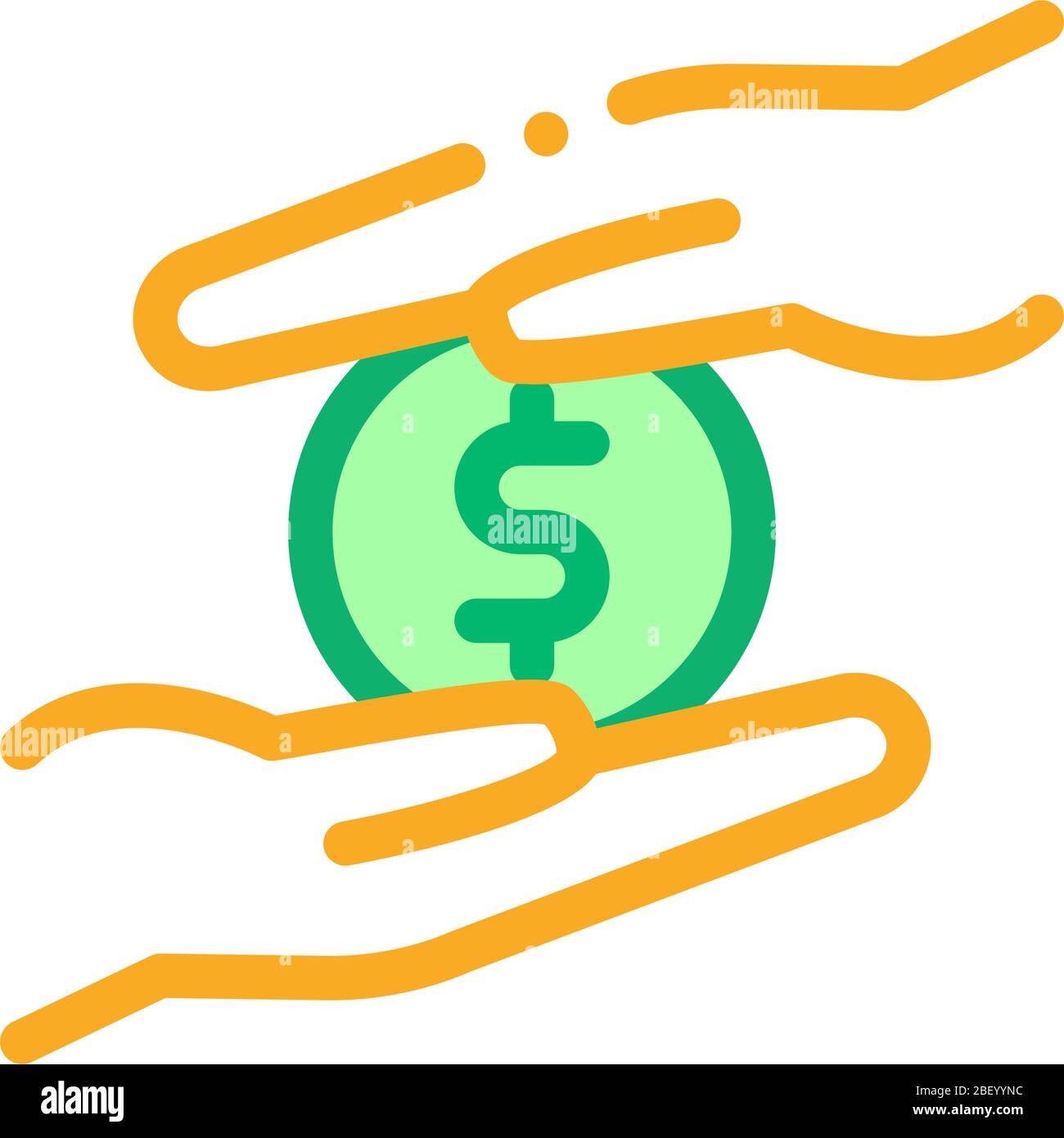personal control over money icon vector outline illustration Stock ...