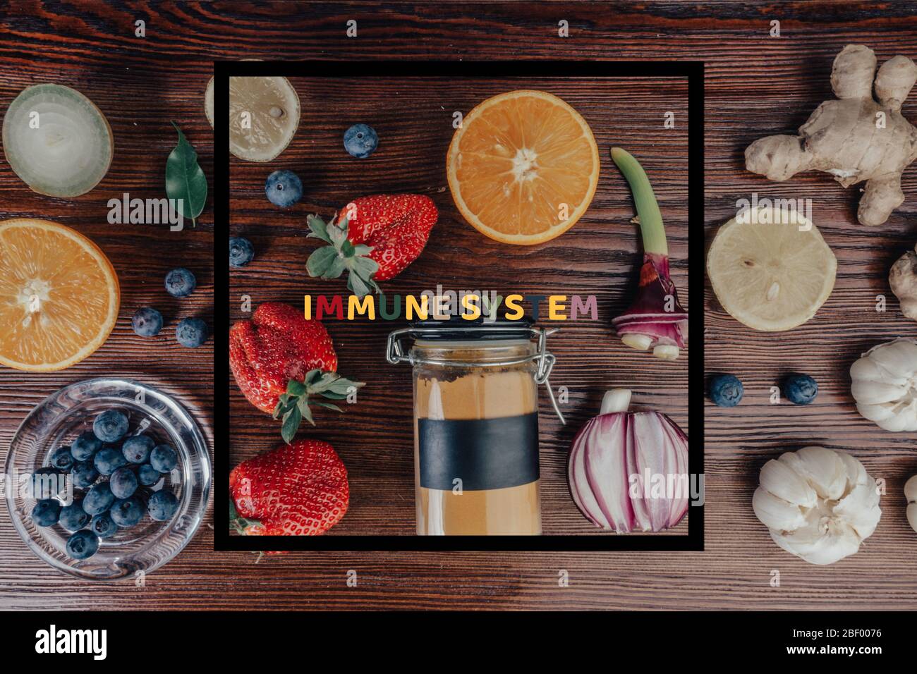 Superfoods immunity stimulation and viruses protection, health food ...