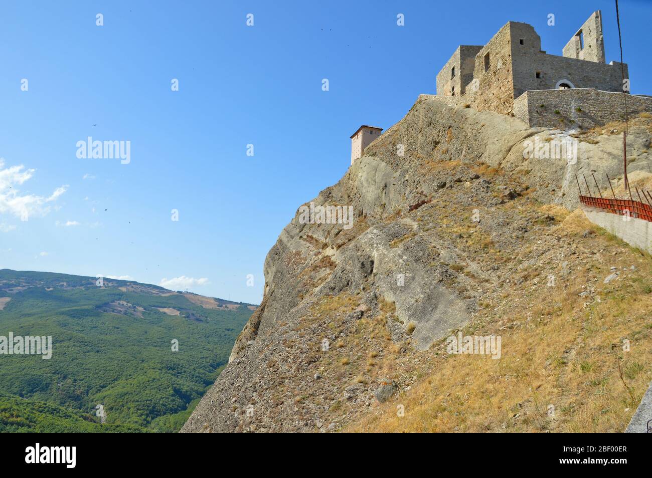 A medieval castle in a village in the Basilicata region in Italy Stock ...