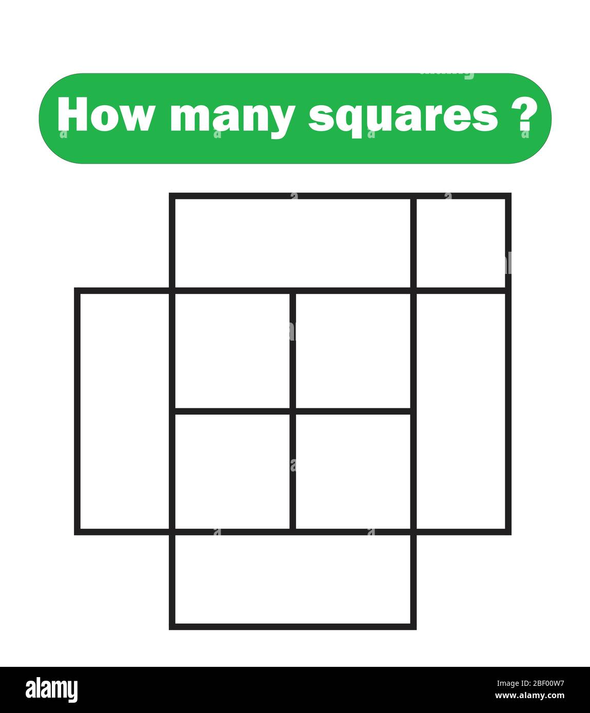 How many squares? Mathematics education game Stock Vector Image & Art - Alamy