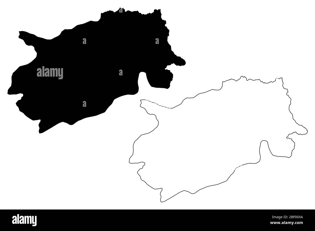 Trashigang District (Districts of Bhutan, Kingdom of Bhutan) map vector ...