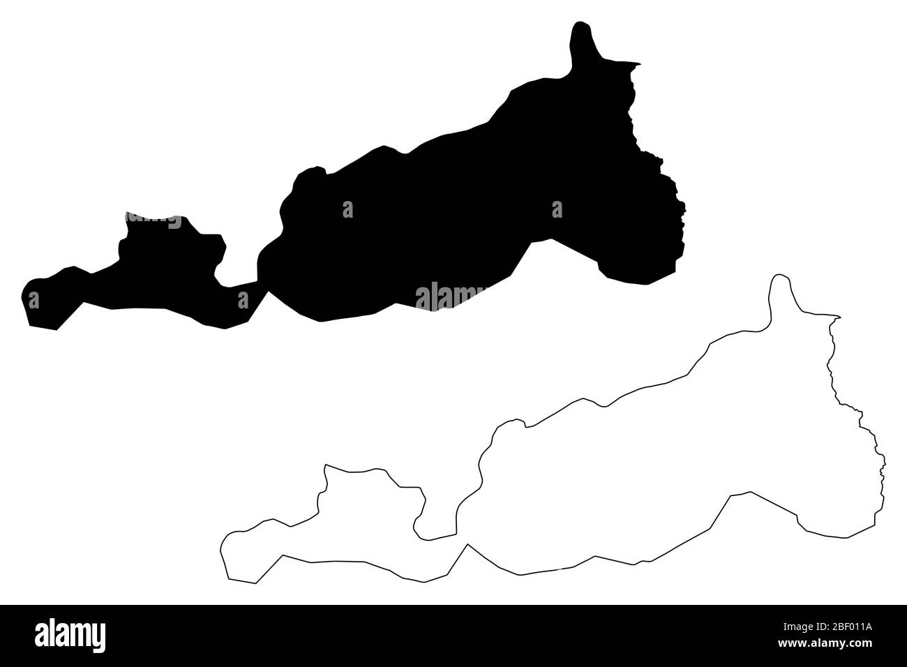 Samdrup Jongkhar District (Districts of Bhutan, Kingdom of Bhutan) map ...