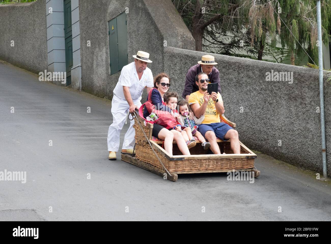 Monte toboggan run; Madeira Stock Photo - Alamy