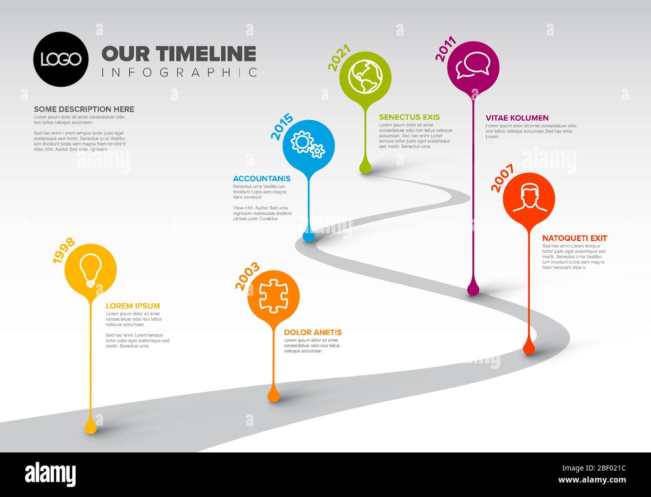 Road Timeline Infographic