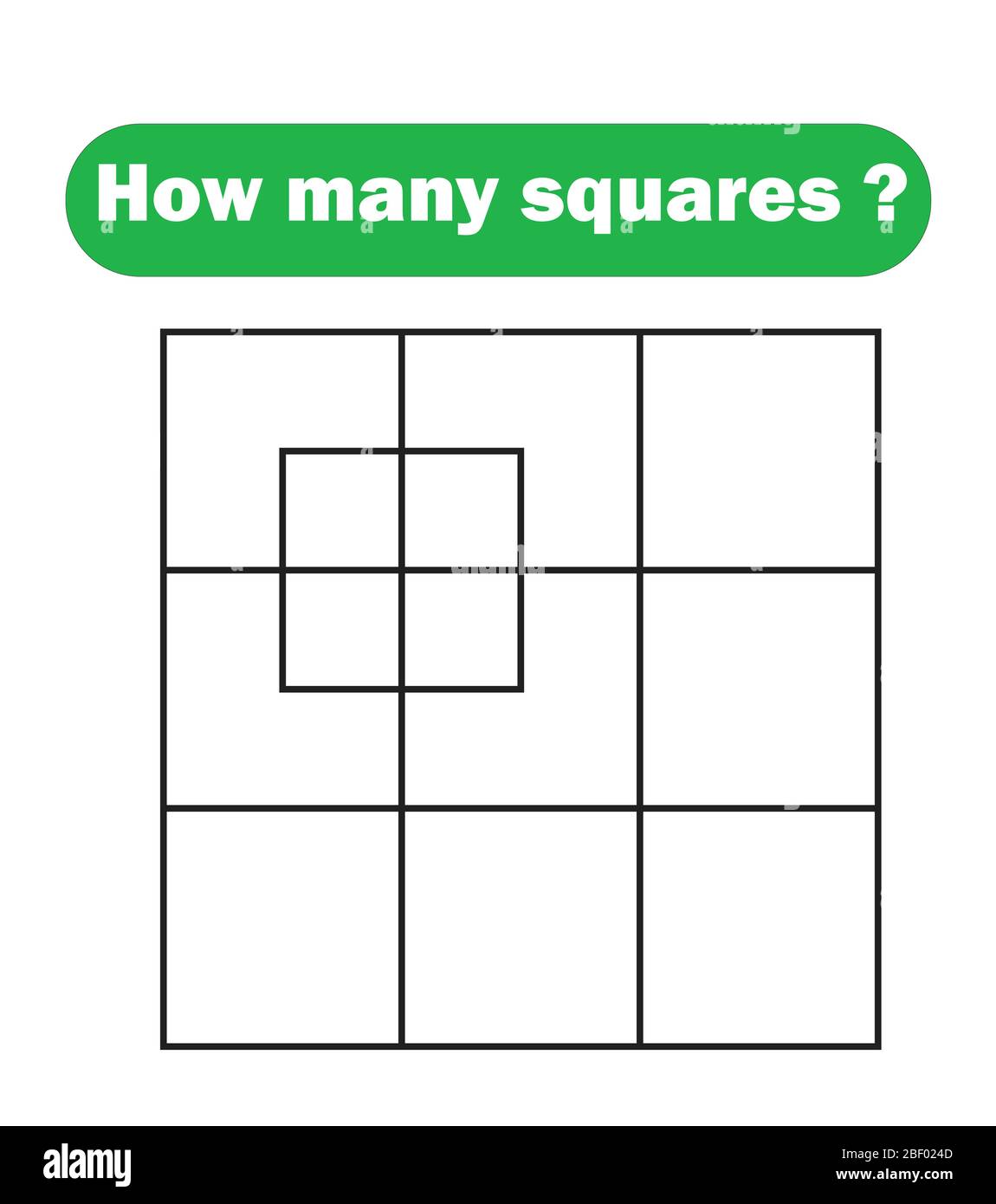 How many squares? Mathematics education game Stock Vector Image & Art ...