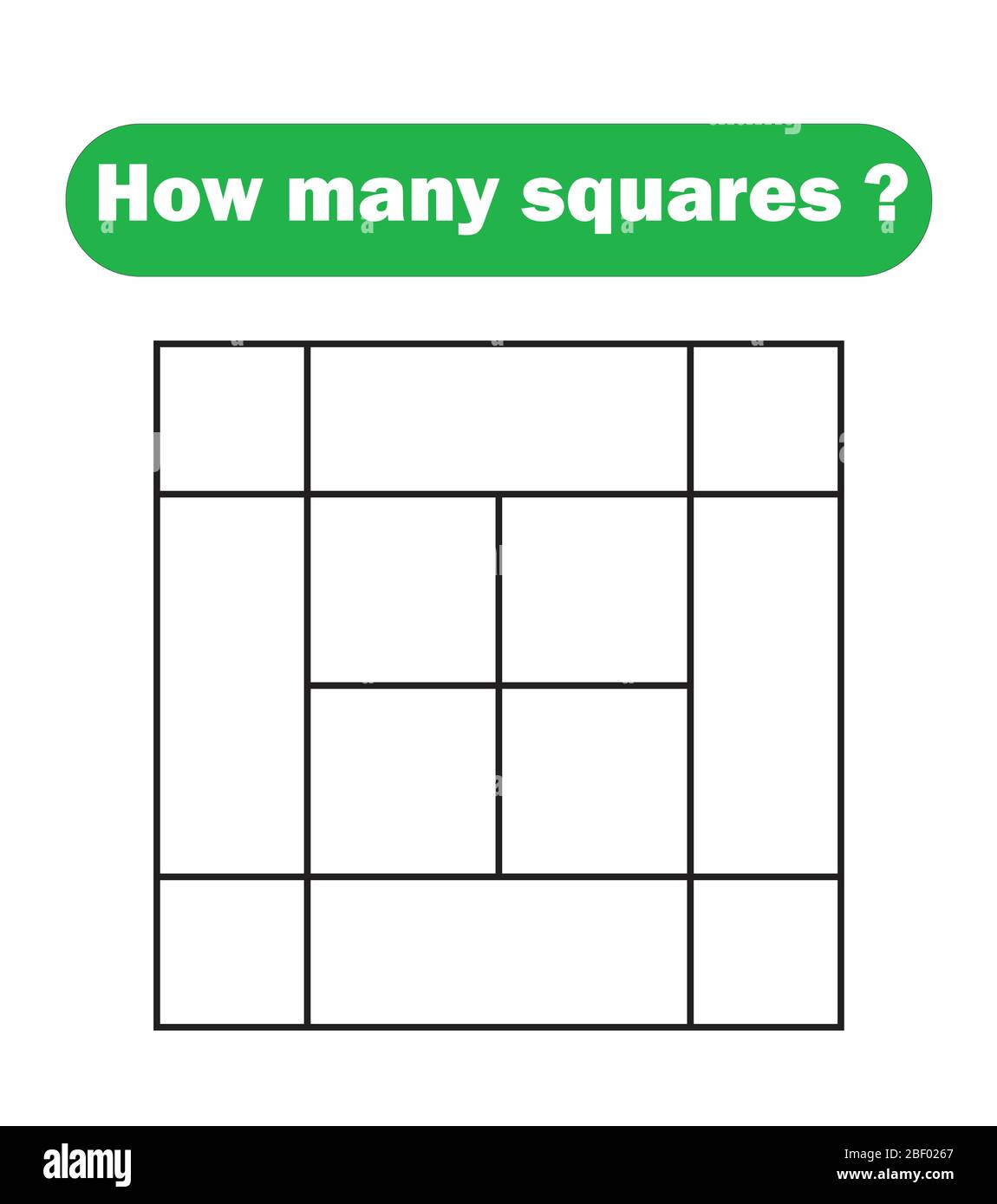 How many squares? Mathematics education game Stock Vector Image & Art ...