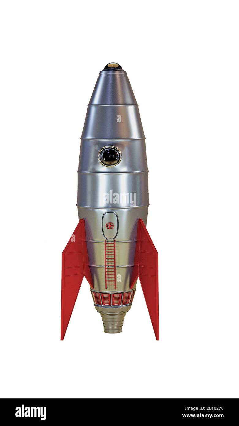 space rocket isolated on white background 3d illustration Stock Photo ...