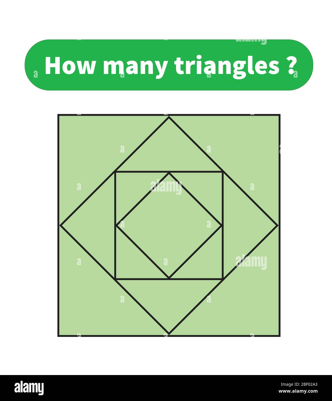 Educational math game. how many triangles? mathematical puzzle Stock ...
