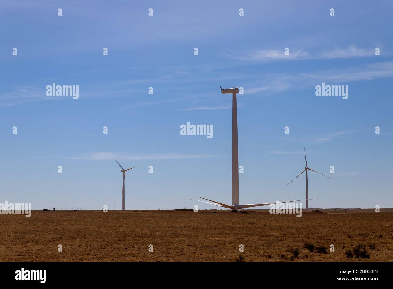Industrial wind mill installation of a wind turbine, environmental ...