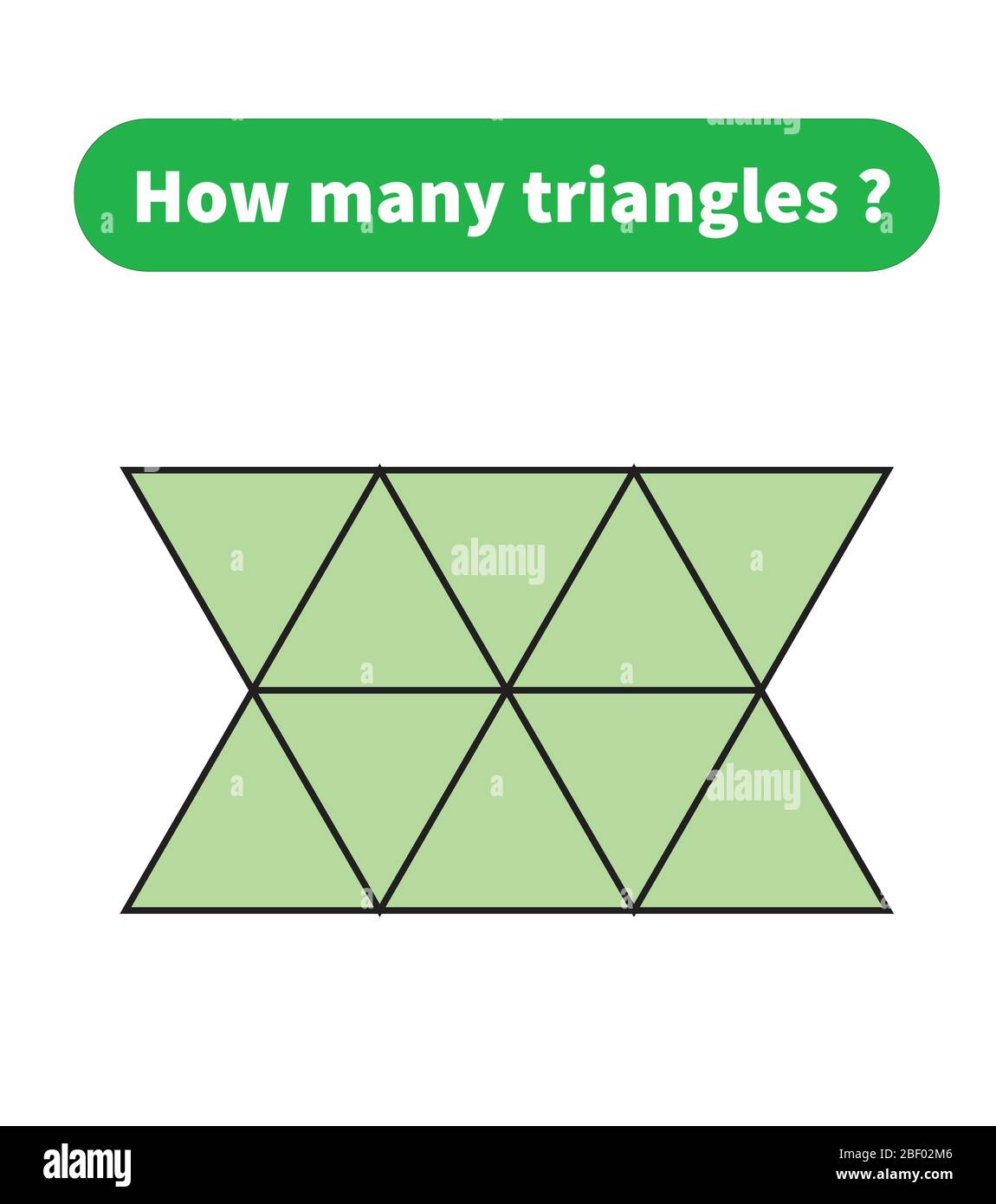 Educational math game. how many triangles? mathematical puzzle Stock ...