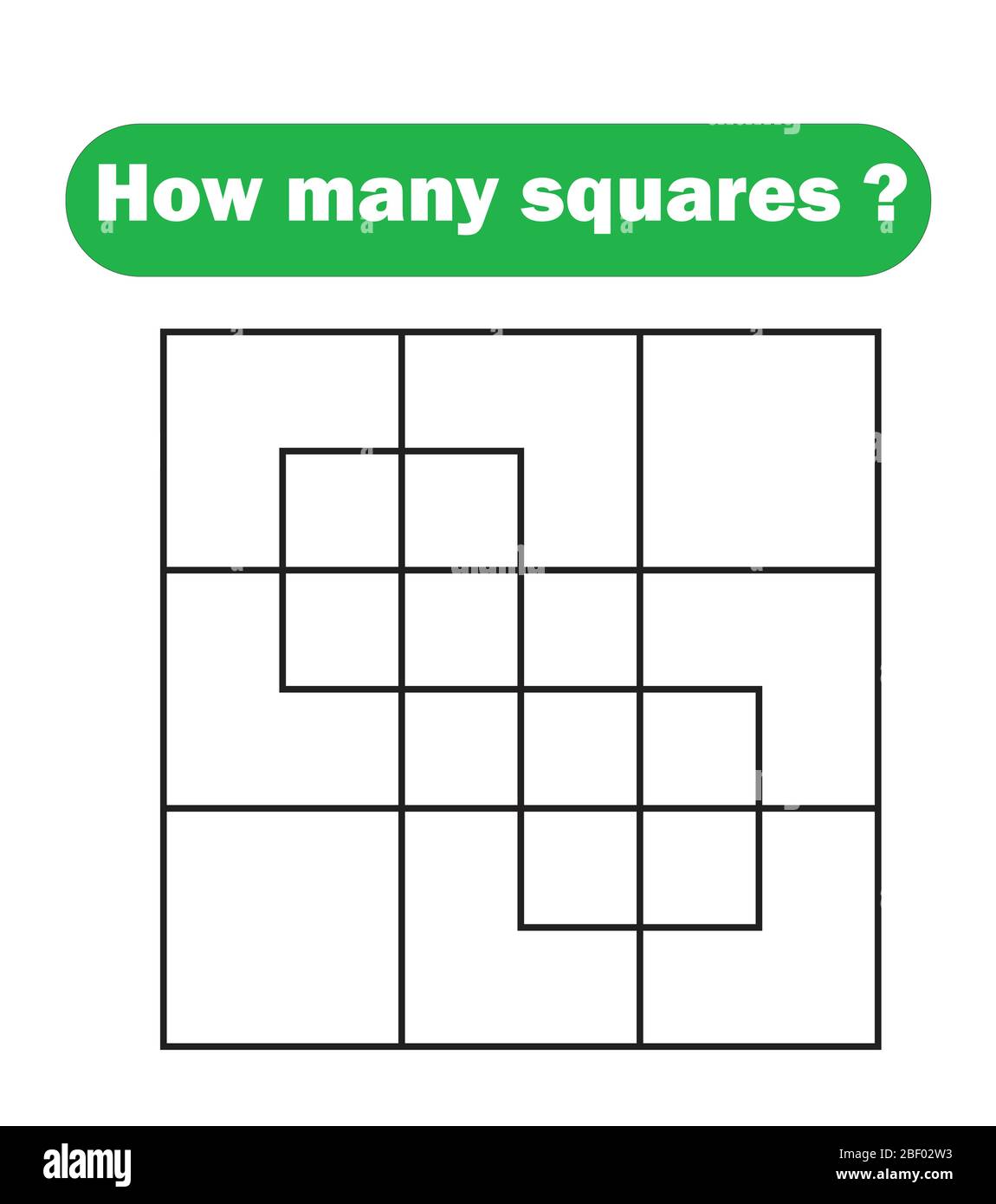 How many squares? Mathematics education game Stock Vector Image & Art ...