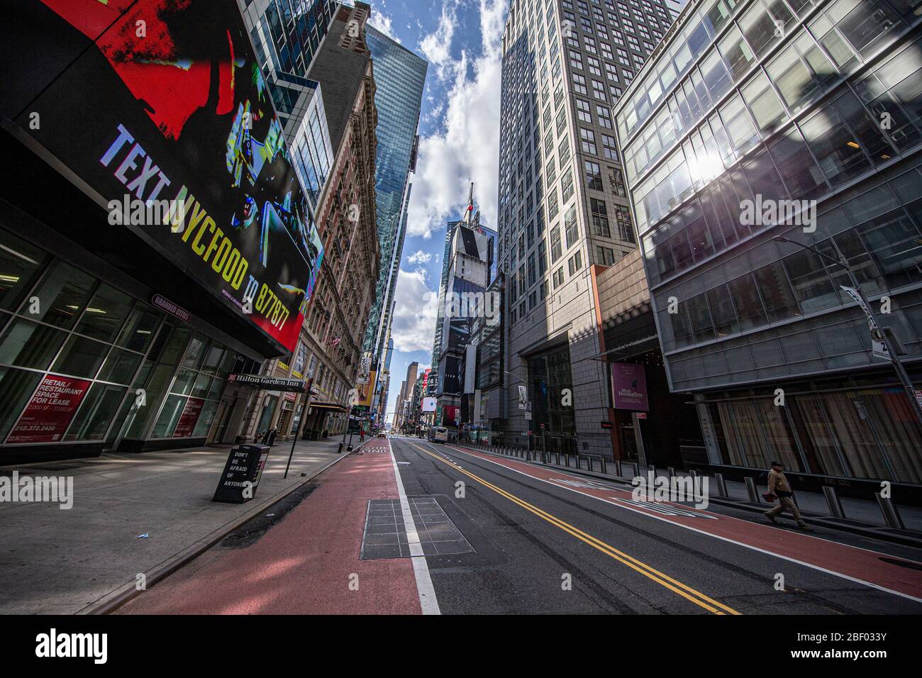 NEW YORK, N.Y/USA – 14th April 2020: Times Square in midtown Manhattan ...