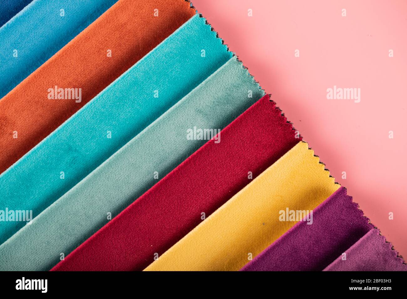 Blue,red and orange color tailoring leather tissues in catalog Stock ...