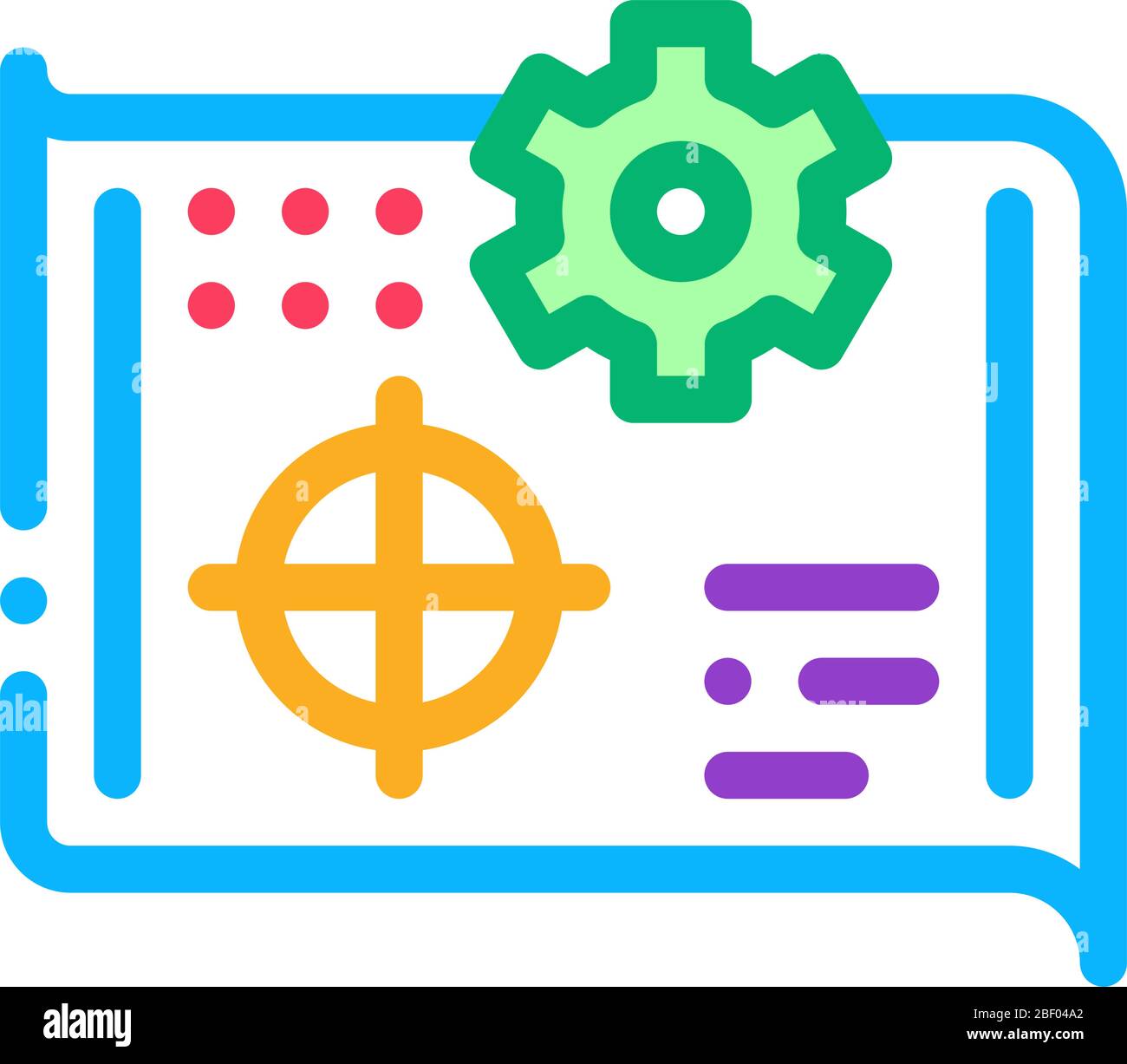target selection icon vector outline illustration Stock Vector Image ...