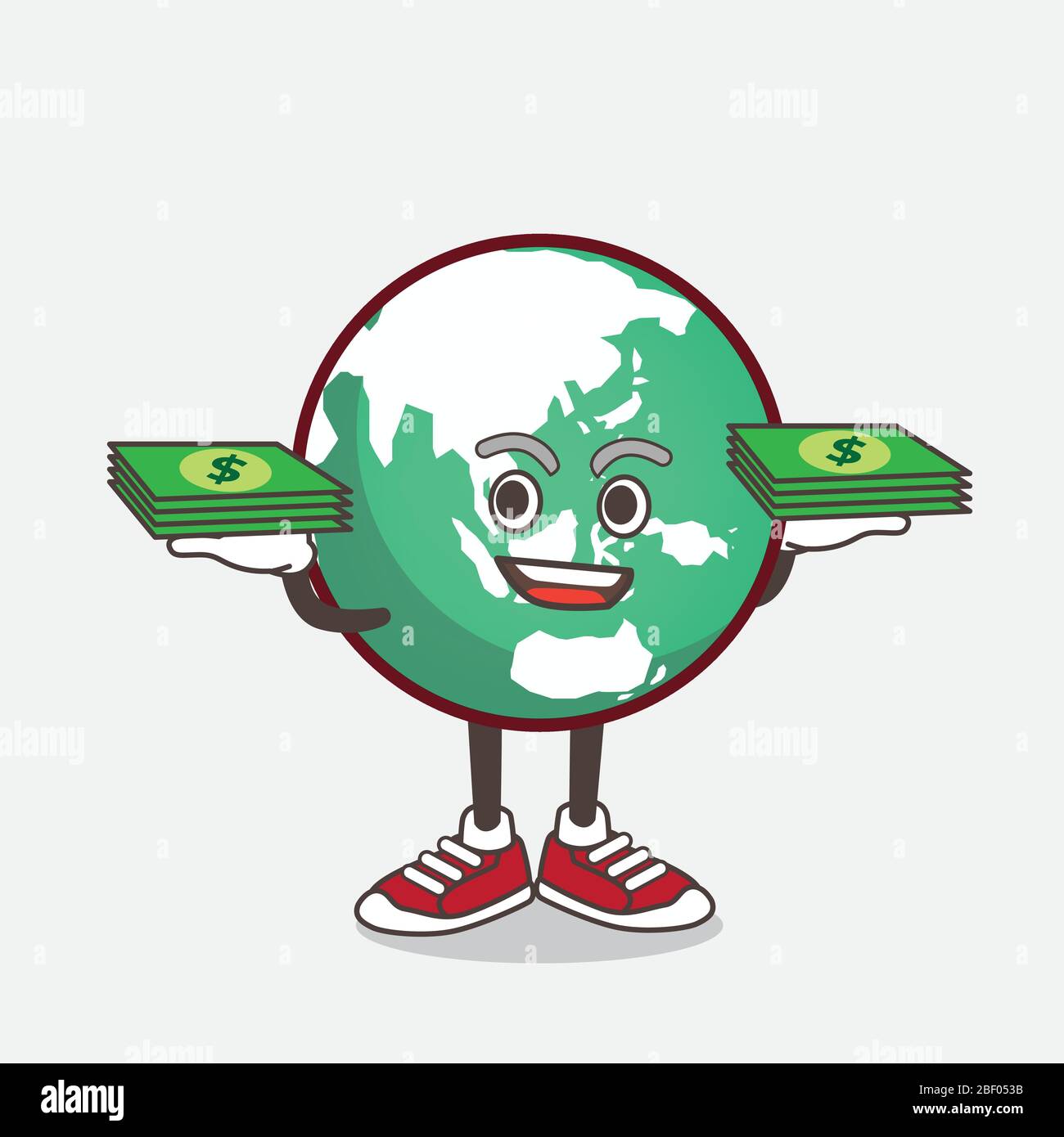 Earth Globe Vector Mascot Illustration Stock Vector Image & Art - Alamy