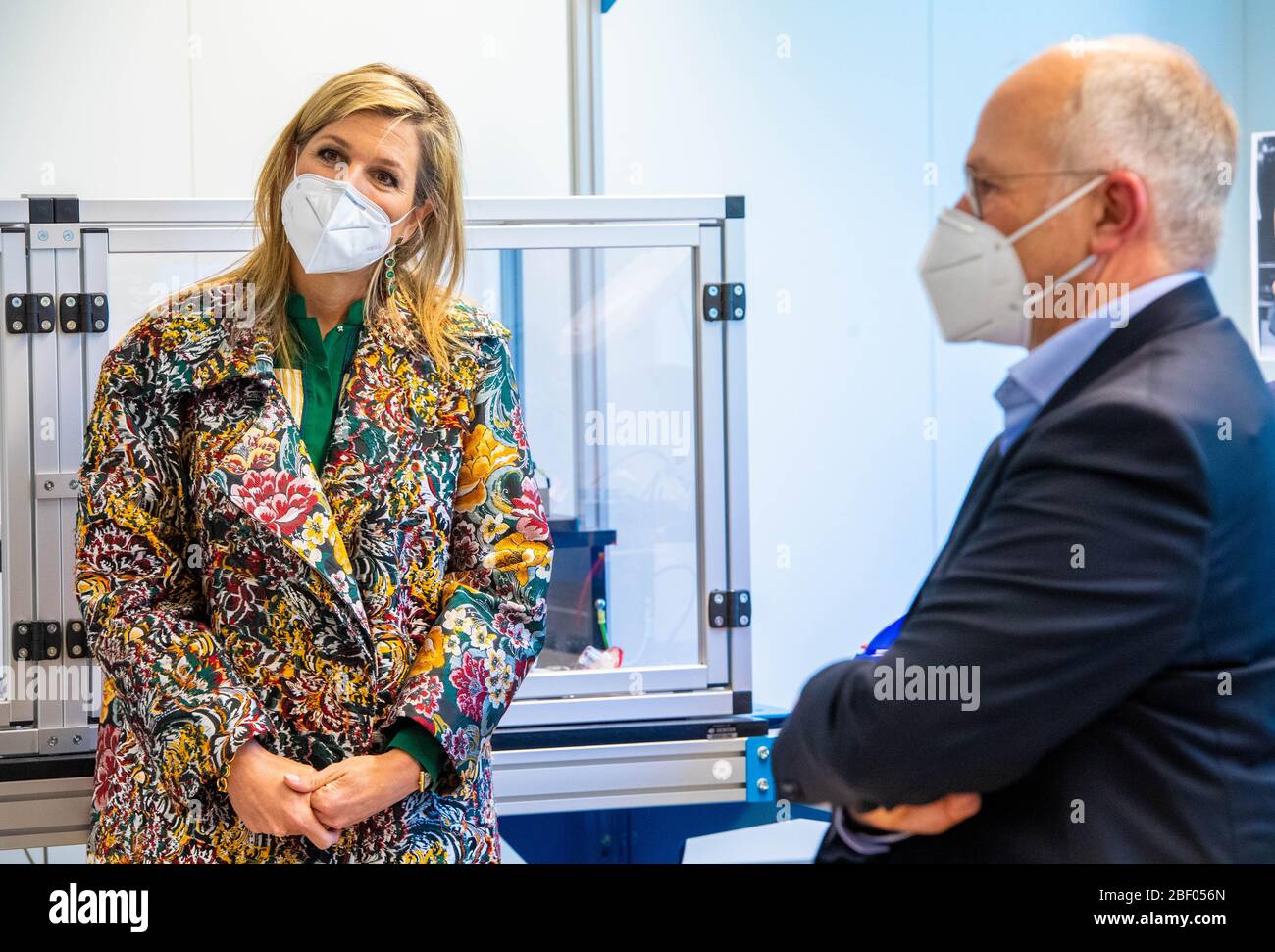 Enschede, The Netherlands. 16th Apr, 2020. Queen Maxima of The ...