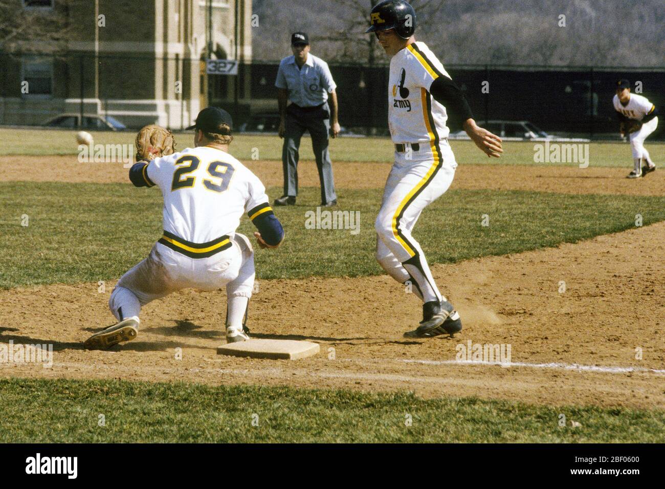 US Military Academy cadets play baseball against the US Naval Academy ...