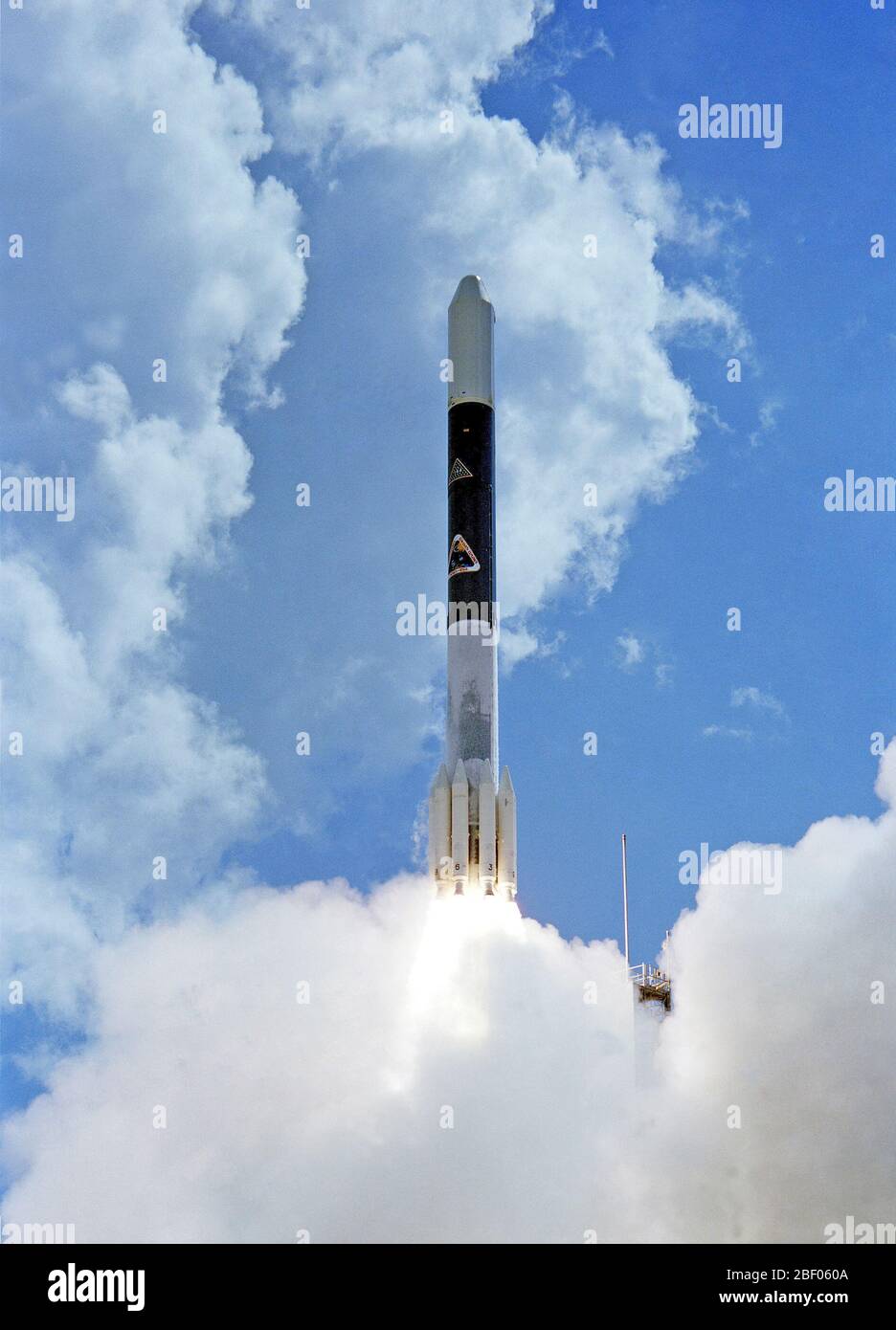 A Delta 144 launch vehicle carrying the NASA/European Space Agency ...