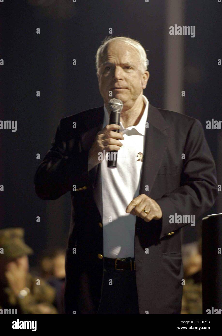 Senator John McCain, Republican, from Arizona, speaks to the citizens ...