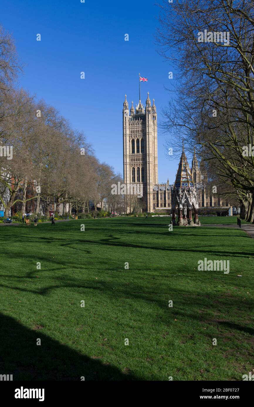 A Union Jack flag flying from, The Victoria Tower, Palace of ...