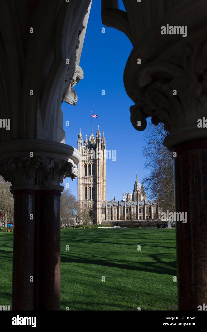 A Union Jack flag flying from, The Victoria Tower, Palace of ...