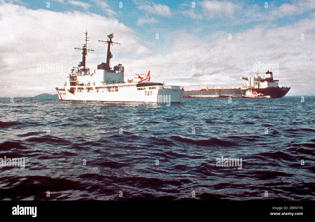 Prince William Sound, AK (Mar. 24)--The Coast Guard Cutter Rush (WHEC ...