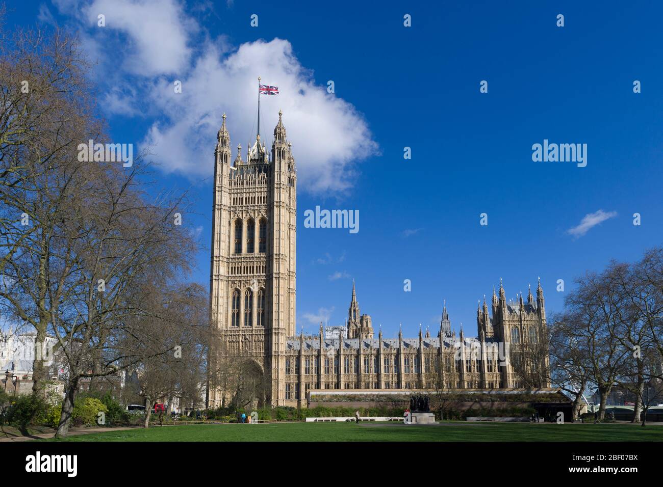 Victoria tower union jack hi-res stock photography and images - Alamy