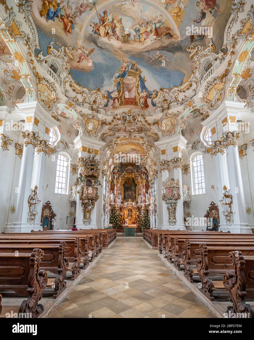 Feb 1, 2020 - Steingaden, Germany: Aisle view ofr facade of rococo ...
