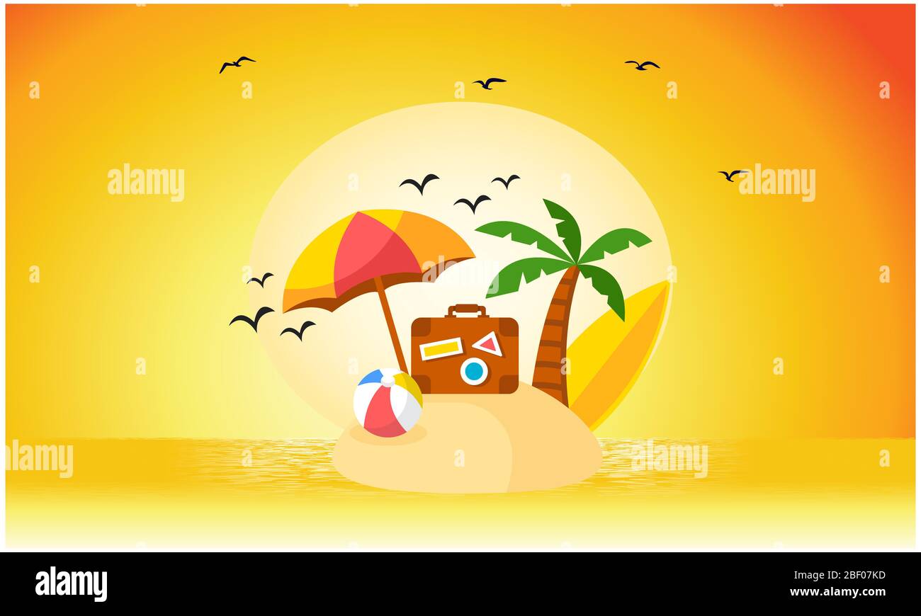 Beautiful view sunset silhouette Cut Out Stock Images & Pictures - Alamy