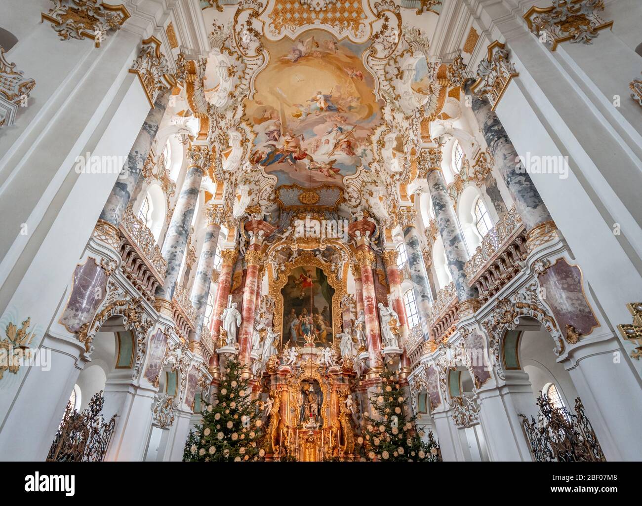 Feb 1, 2020 - Steingaden, Germany: Main altar with Rococo ceiling ...