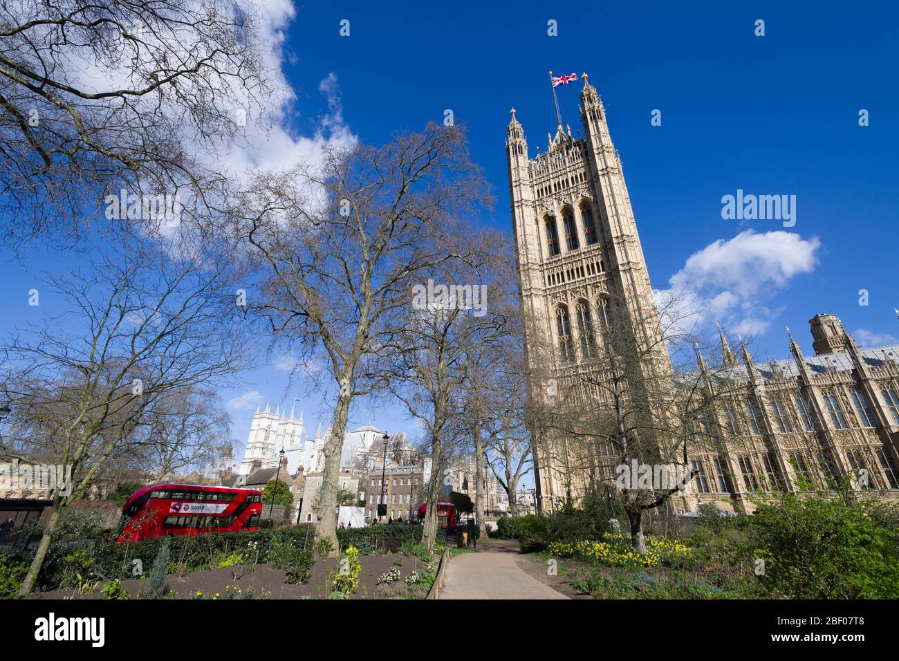 A Union Jack flag flying from, The Victoria Tower, Palace of ...