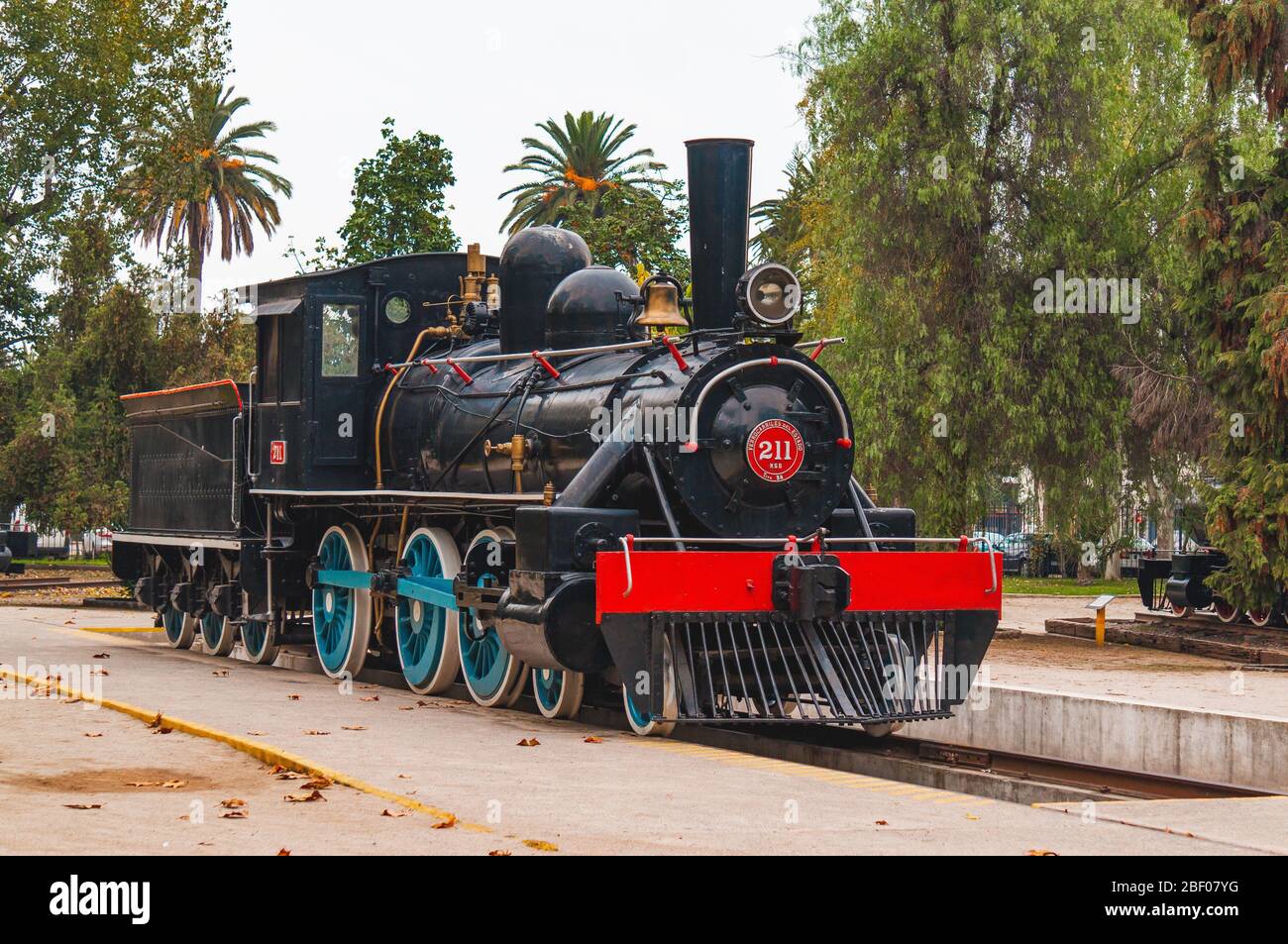 SANTIAGO, CHILE - APRIL 2016: A view from the railway museum in ...