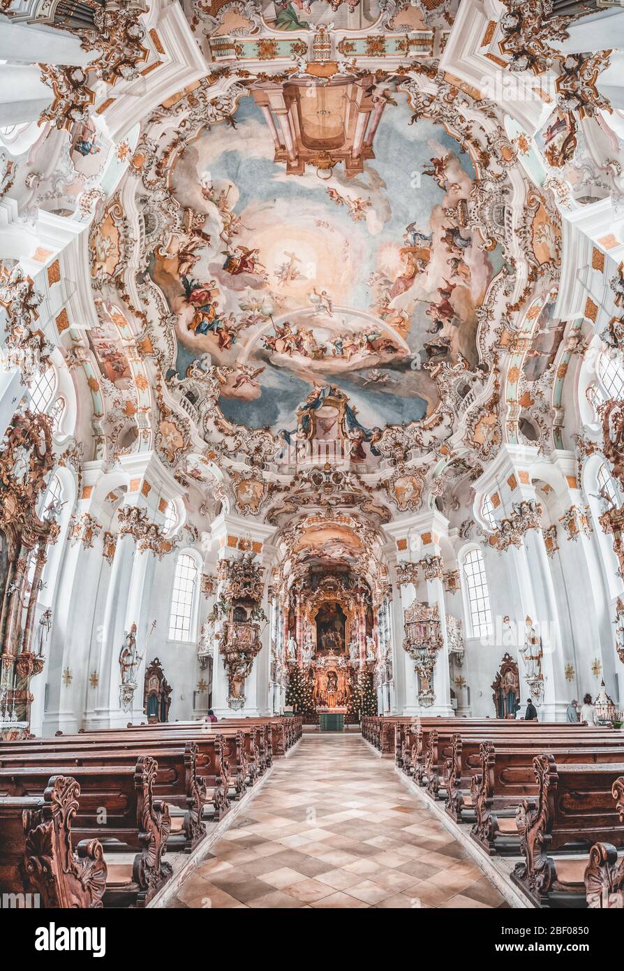 Feb 1, 2020 - Steingaden, Germany: Ultrawide fisheye view of rococo ...