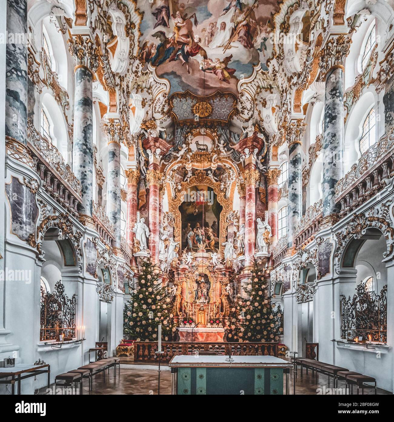 Pilgrimage church wies altar steingaden hi-res stock photography and ...