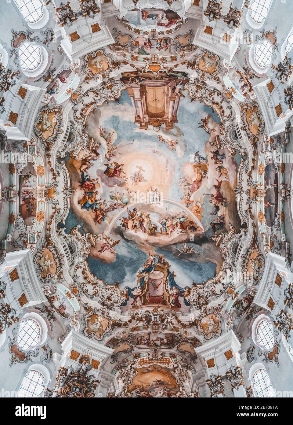 Feb 1, 2020 - Steingaden, Germany: Rococo style dome fresquo ceiling ...