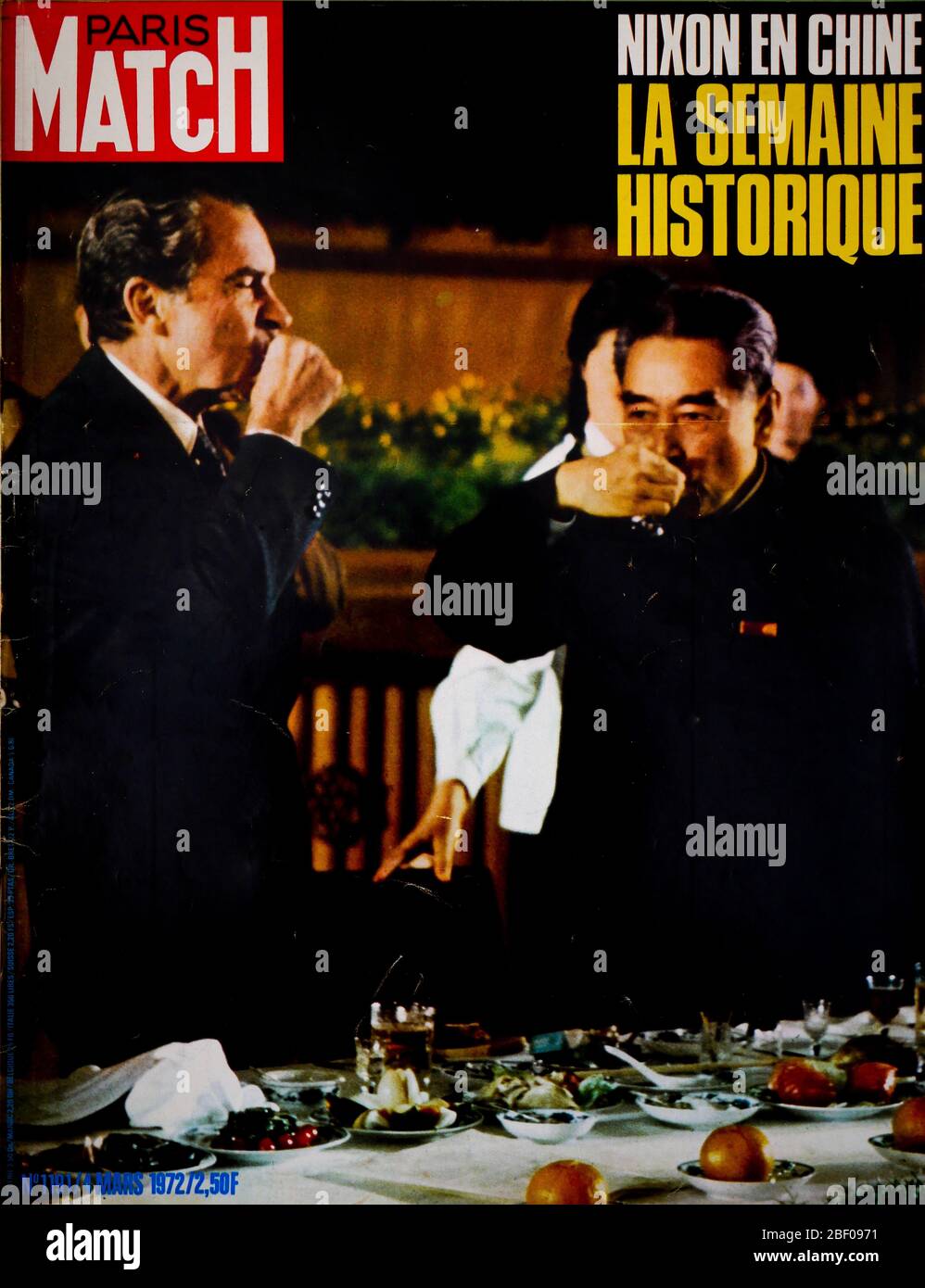 Frontpage of French news and people magazine Paris-Match, n° 1191 ...