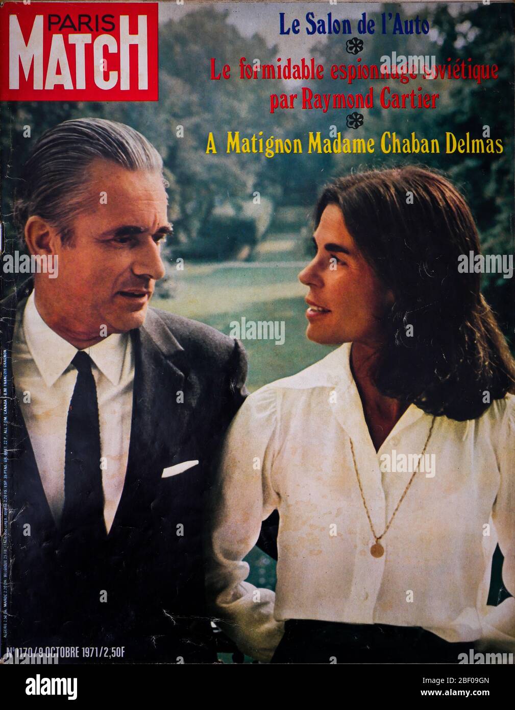 Frontpage of French news and people magazine Paris-Match, n° 1170 ...