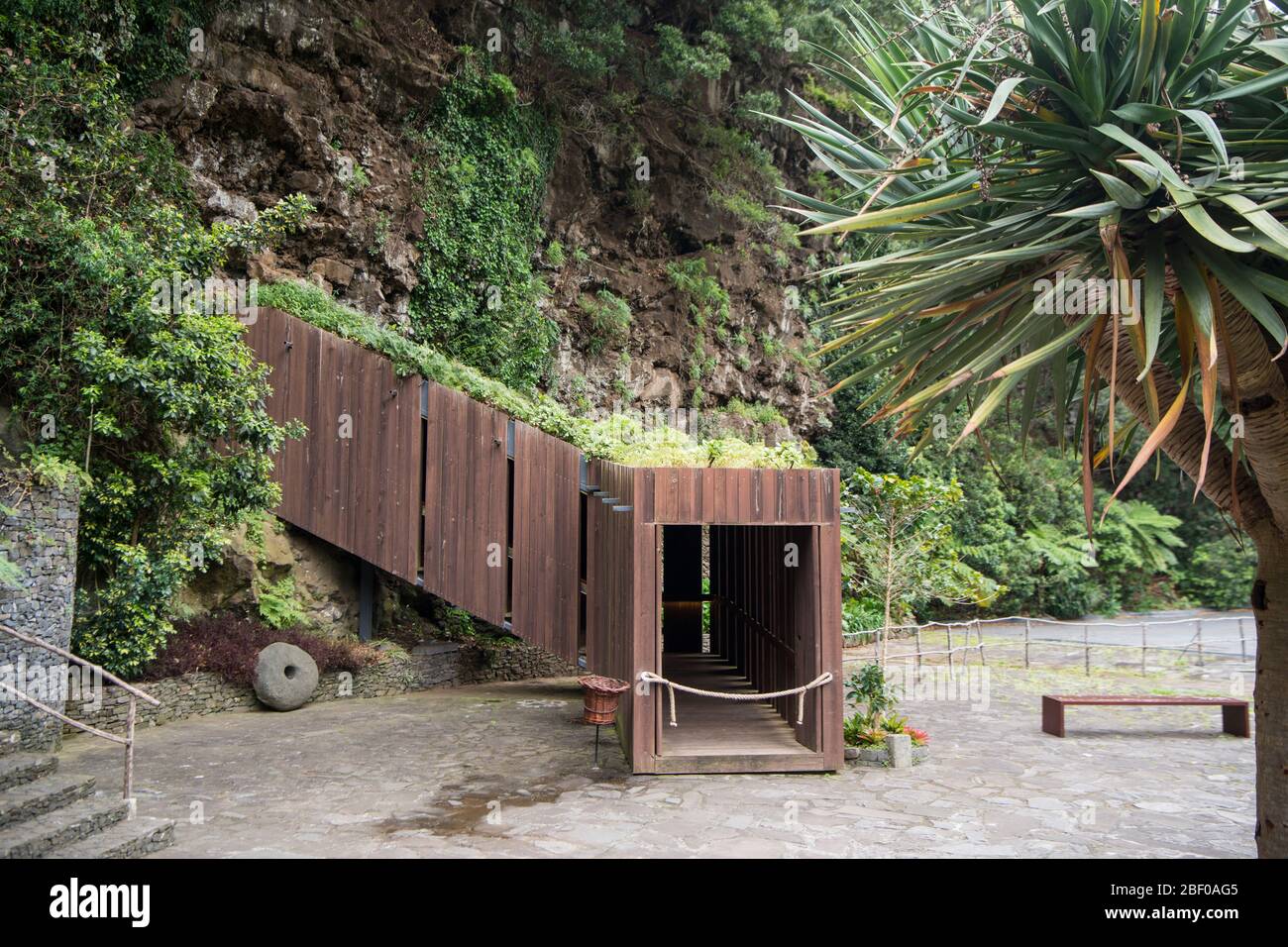the entry to the Sao Vicente Caves in the Town of Sao Vicente on the ...