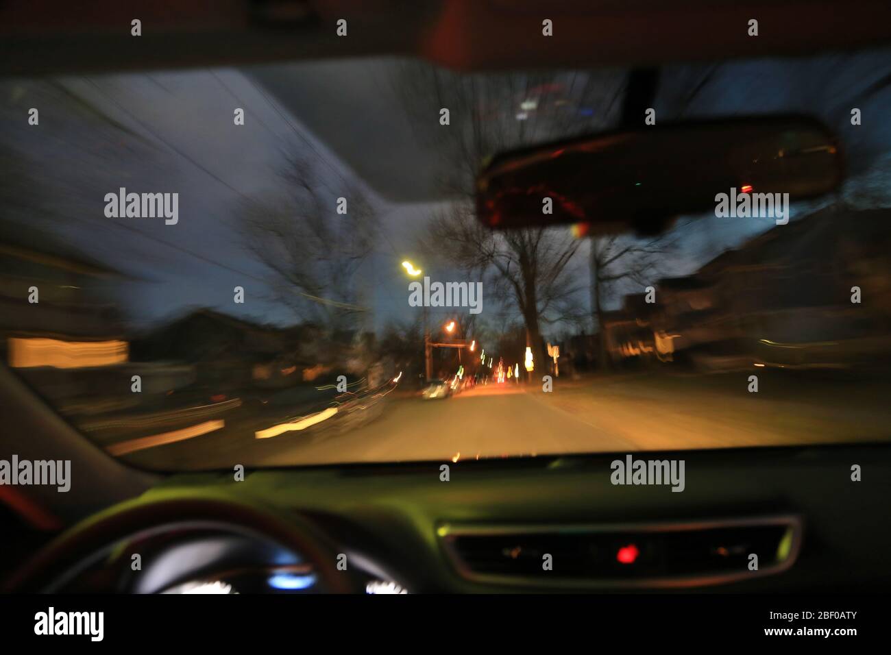 Drivers view in a fast moving vehicle Stock Photo - Alamy