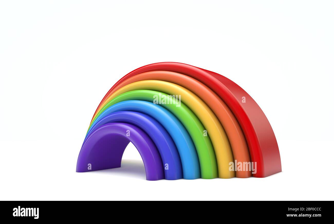 colourful rainbow spectrum 3d rendering Stock Photo - Alamy